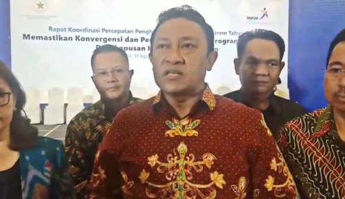 Setda Prov Kalteng - Wagub Edy Pratowo Hadiri Rakor Percepatan Penghapusan Kemiskinan Ekstrem 2022