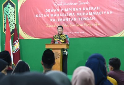 Setda Prov Kalteng - Buka Rakorda Ikatan Mahasiswa Muhammadiyah Kalteng, Wagub Edy Pratowo ...