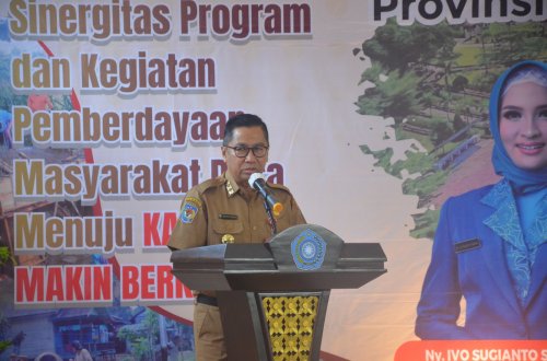 Setda Prov Kalteng - Plh. Sekda Buka Rakernis Dinas Pemberdayaan Masyarakat dan Desa Kalteng 2023