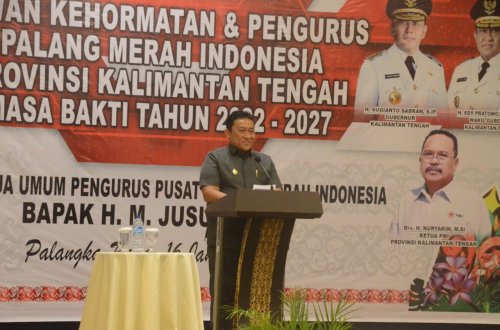 Setda Prov Kalteng - Sekda Nuryakin Dilantik Sebagai Ketua PMI Kalteng oleh Ketua Umum Jusuf Kalla