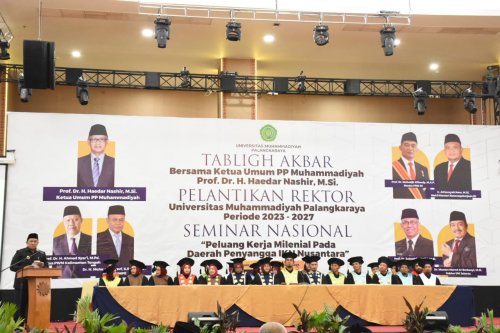 Setda Prov Kalteng - Wagub Hadiri Pelantikan Rektor Baru Universitas Muhammadiyah Palangka Raya