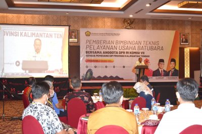Setda Prov Kalteng - Sekda Kalteng Buka Bimtek Pelayanan Usaha Batu Bara
