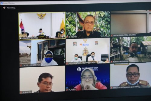 Setda Prov Kalteng - Sekda Kalteng Pimpin Rapat Koordinasi TPID Bahas Ketersediaan Bahan Pokok