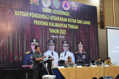 Setda Prov Kalteng - Wagub Buka Rakor Satgas Pengendali Karhutla Kalteng Tahun 2022