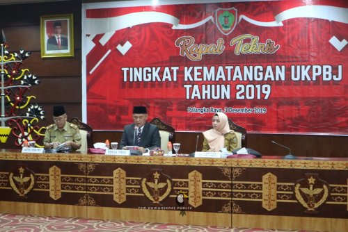 Setda Prov Kalteng - Rapat Teknis Tingkat Kematangan UKPBJ Provinsi Kalimantan Tengah Tahun 2019