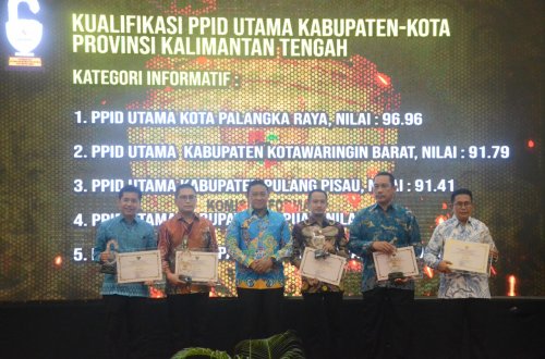 Setda Prov Kalteng - Wagub Hadiri Malam Penganugerahan Informasi Publik Kalteng Tahun 2022