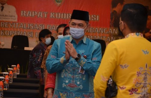 Setda Prov Kalteng - Sekda Buka Rakor Revitalisasi dan Pengembangan PUSKUD Kalteng Tahun 2021